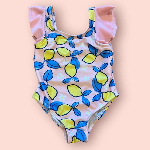 Floatimini | Swim | Floatimini Pink Lemonade Ruffle Detail Swimsuit ...
